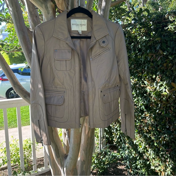 Boston Proper | Jackets & Coats | Boston Proper Leather Jacket | Poshmark